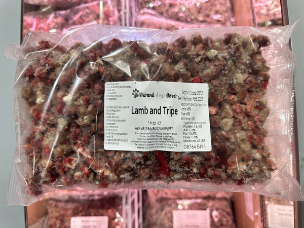 Lamb & Tripe 1kg Mince | Raw Dog Food Burton on Trent – Natural Dogs ...